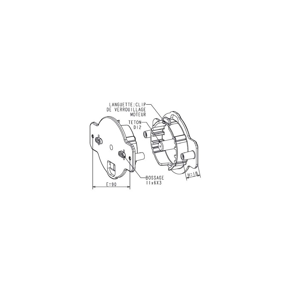 Support moteur de volet roulant (3) - 100% Volet Roulant