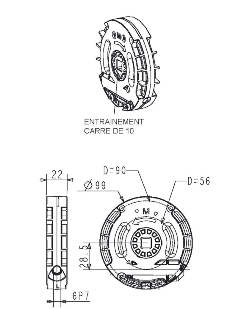 Treuil volet roulant et mécanisme volet roulant manuel - 100% Volet Roulant